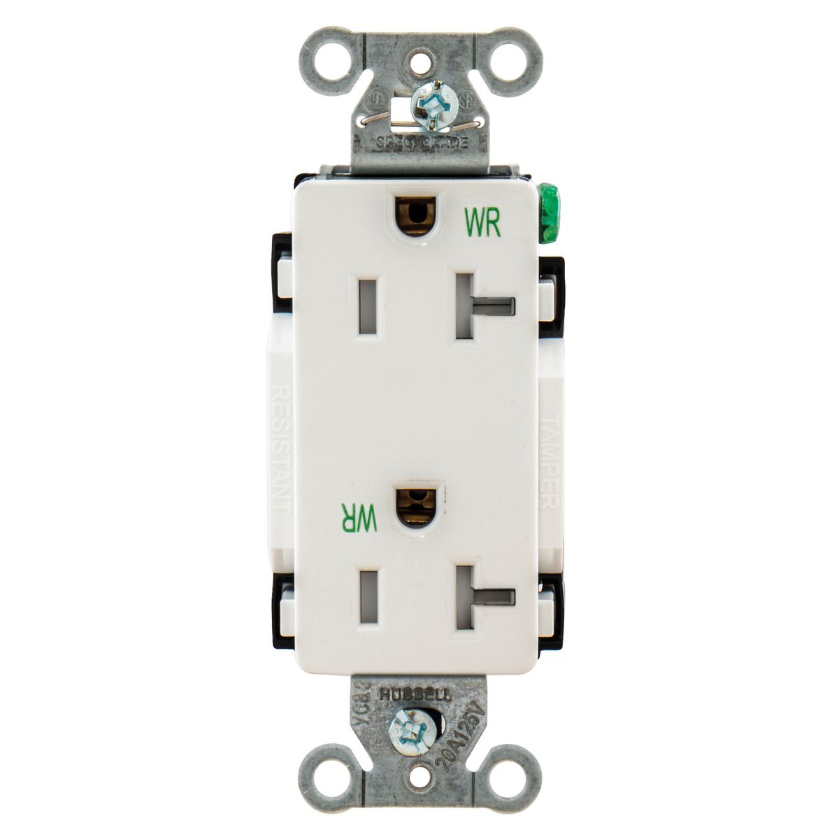 Hubbell 20A Duplex Outlet, Weather Resistant, Tamper Resistant, 10-Pack ...